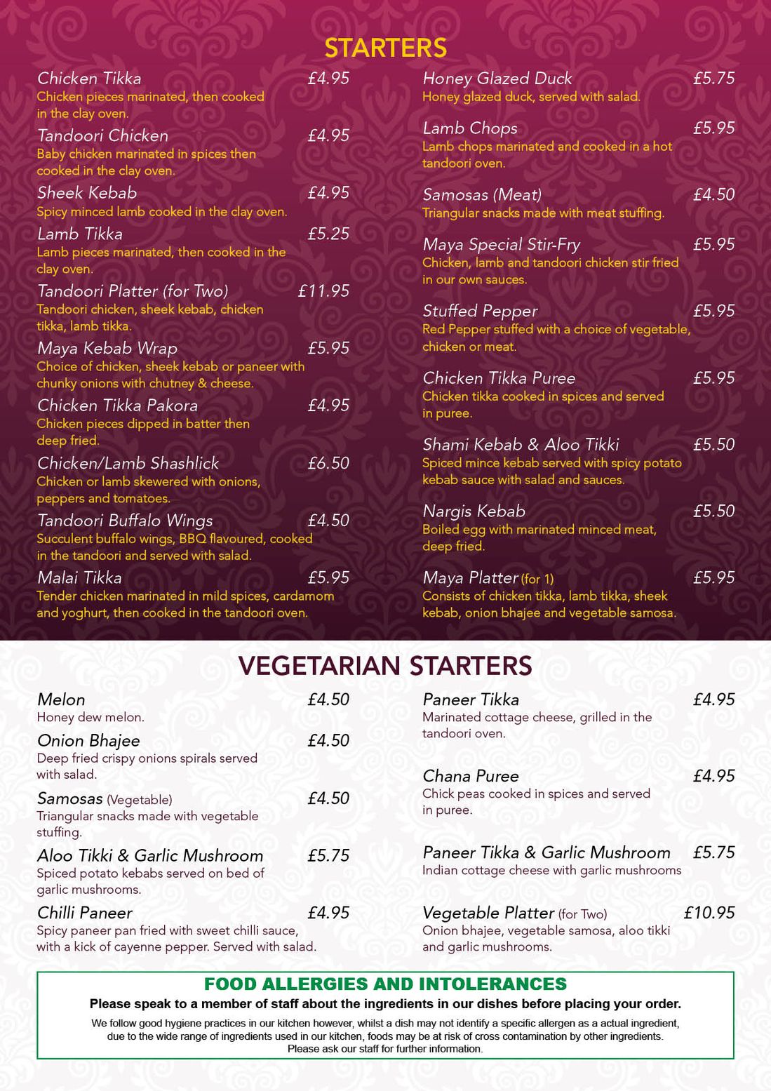 Maya Bar & Restaurant | Choose from a Diverse Menu of Indian Food