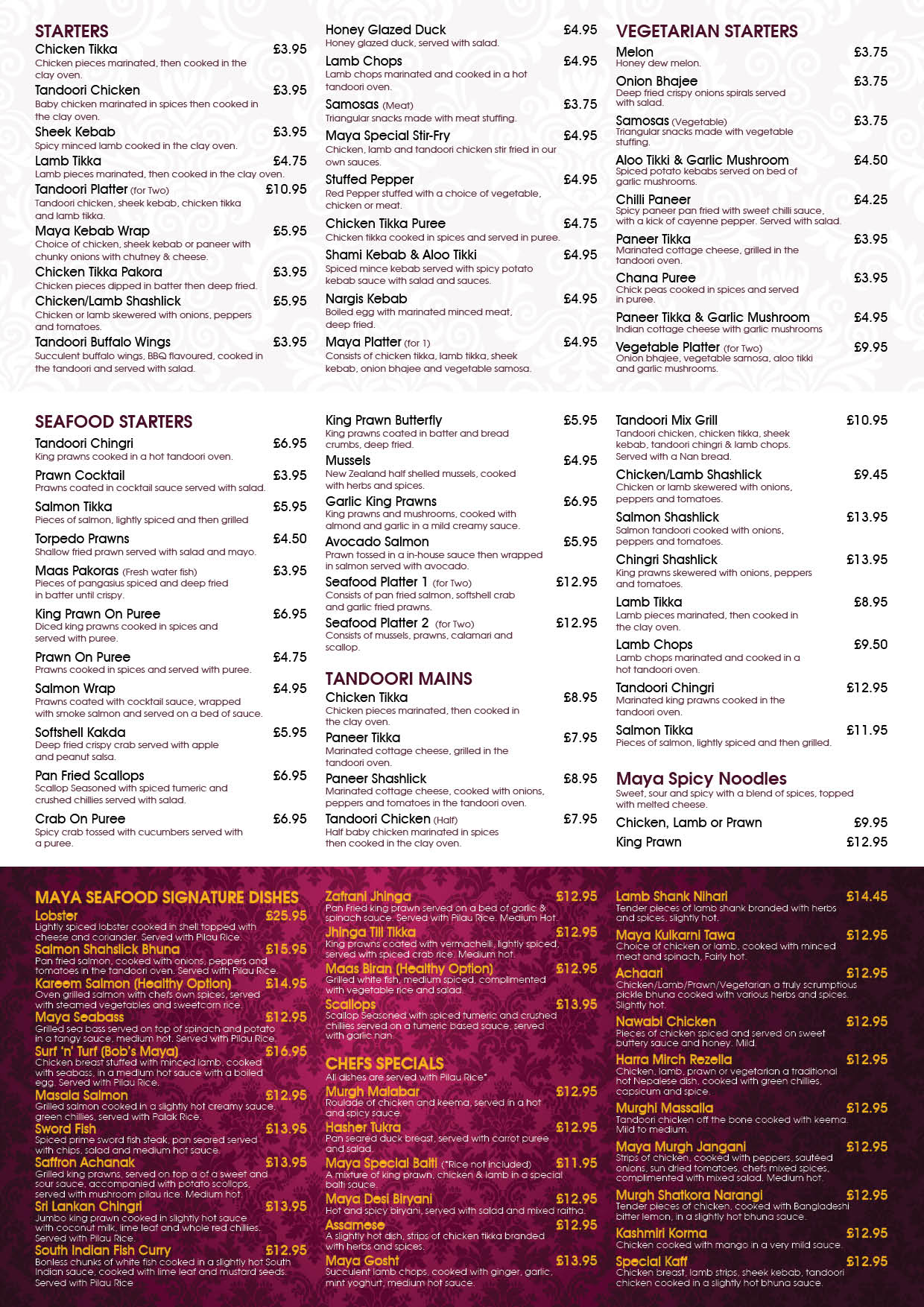 Maya Bar & Restaurant | Choose from a Diverse Menu of Indian Food