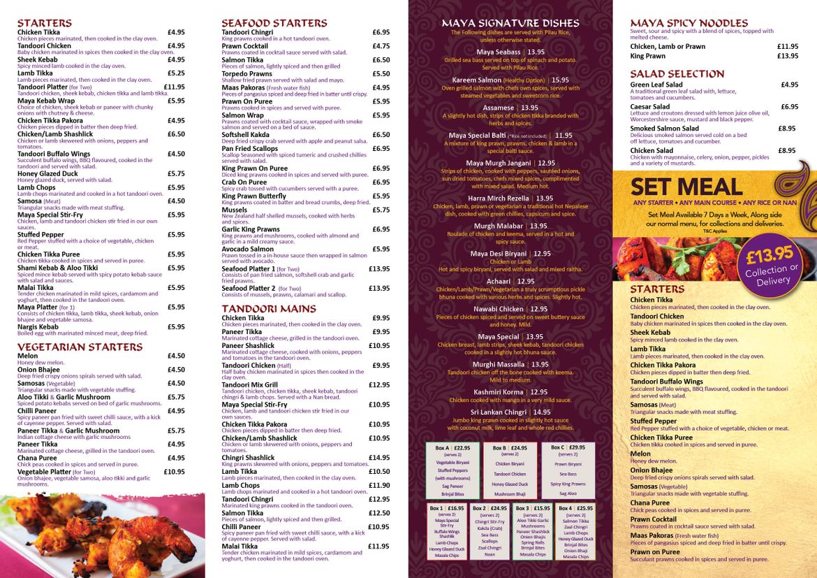 Maya Bar & Restaurant | Enjoy Our Food in the Comfort of Your Home