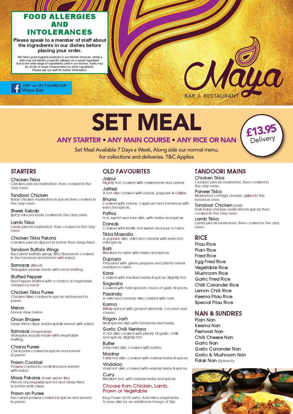 Maya Bar & Restaurant | Choose from a Diverse Menu of Indian Food